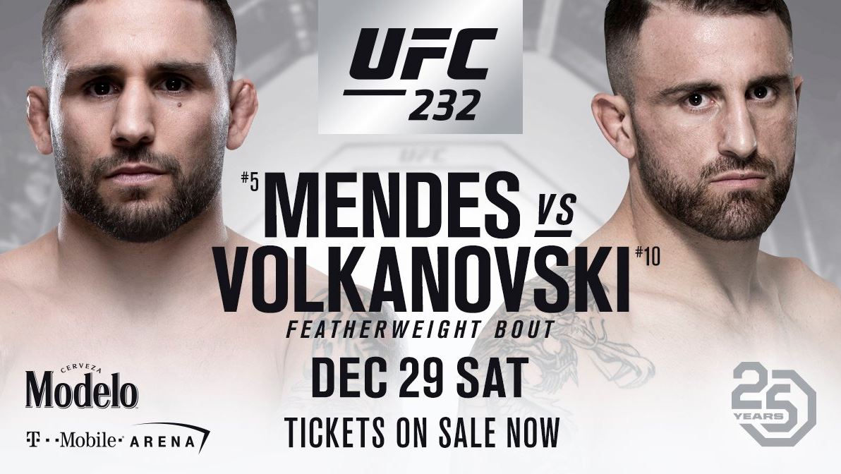 UFC 232: Chad Mendes möter Alex Volkanovski - Kimura.se UFC 232: Chad Mendes möter Alex Volkanovski - Kimura.se