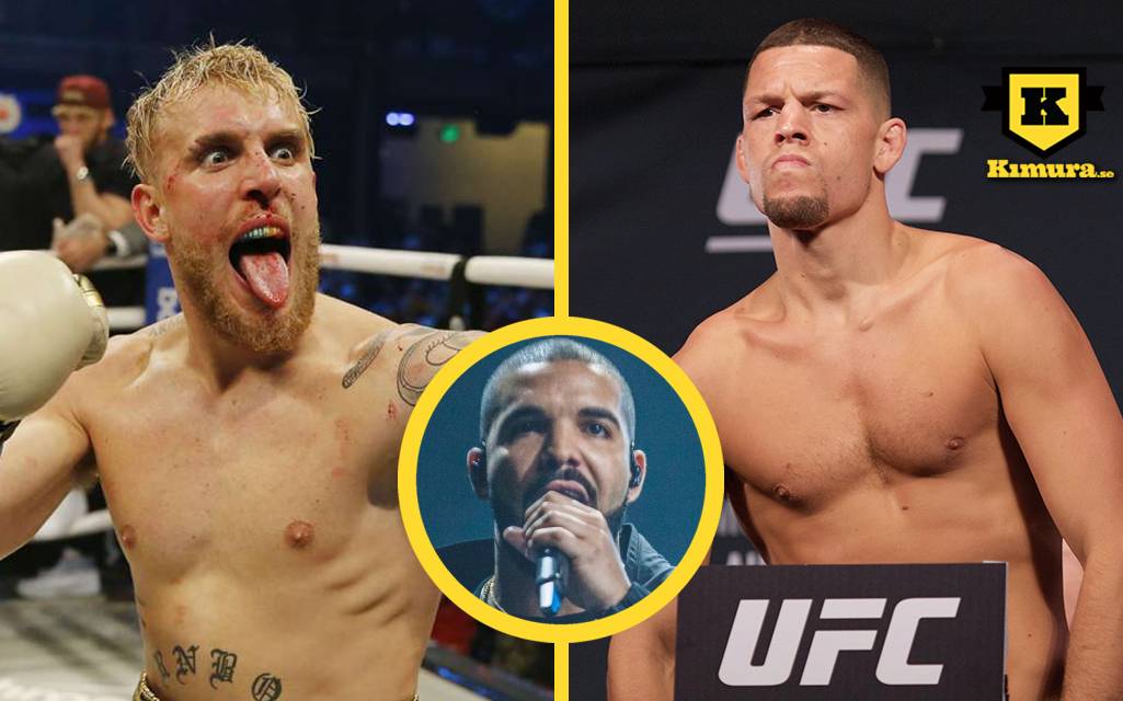 Drake satsar stort inför matchen mellan Jake Paul och Nate Diaz