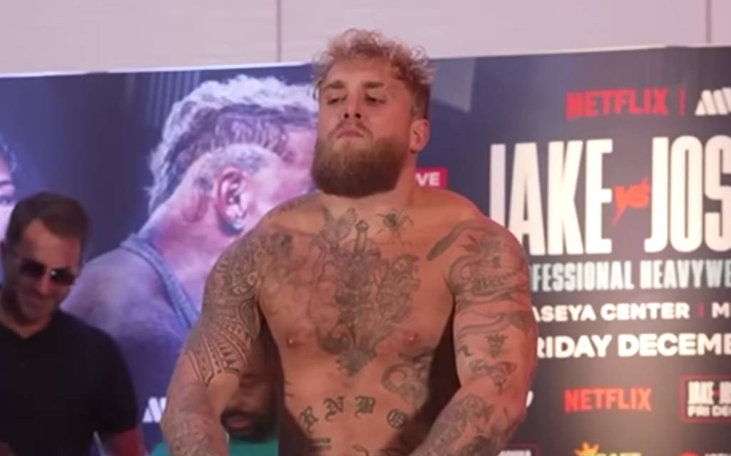 Så gick invägningen inför Jake Paul mot Anthony Joshua på Netflix